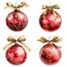 13 Simple Red Christmas Bauble Clipart Watercolor Festive Bauble ...