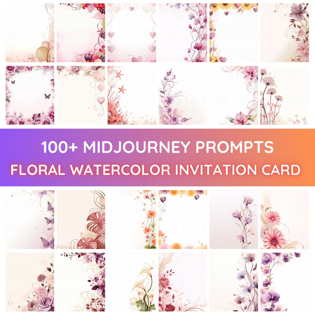 Midjourney Prompts Invitation Card for Wedding Birthday's Any Occasion ...