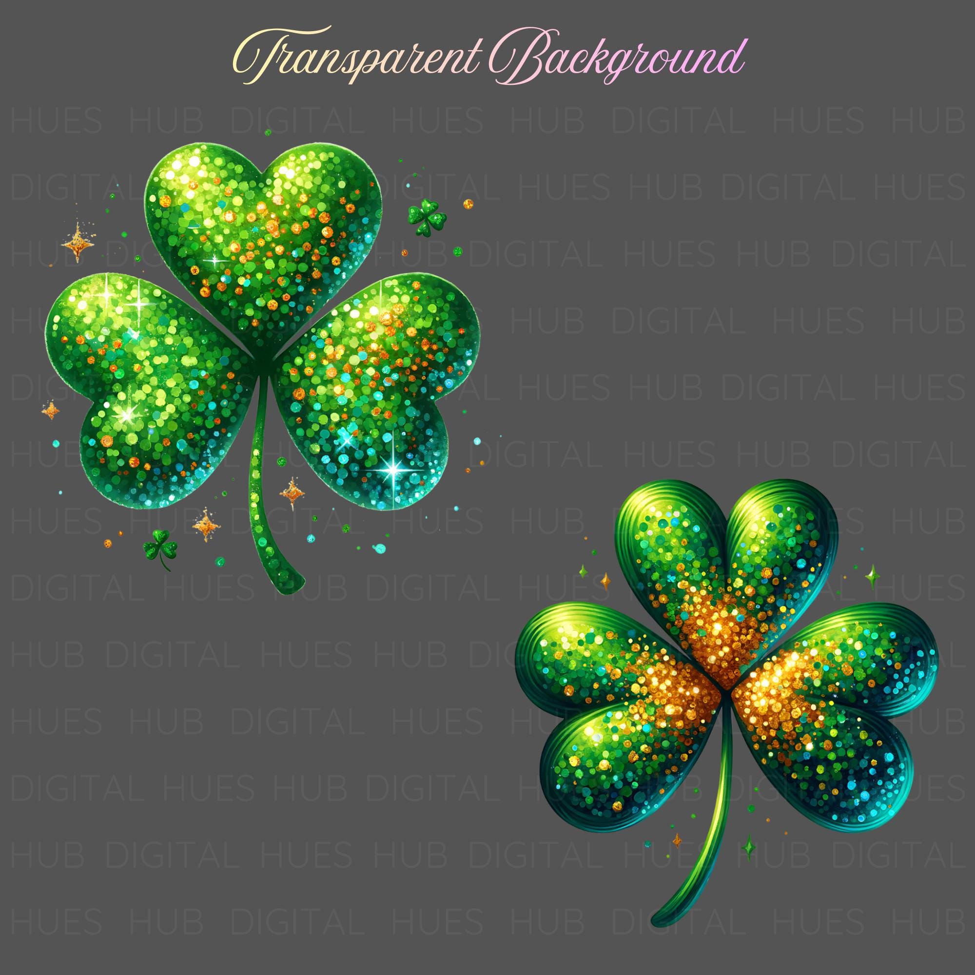 10 Lucky Shamrock Clipart: Watercolor Saint Patrick’s Day Spring Decor ...