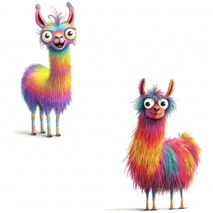 13 Hand Drawn Llama Clipart Watercolor Peru Llama Alpaca Art Printable ...