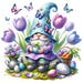 10 Whimsical Easter Gnome Clipart Watercolor Garden Gnome Printable ...