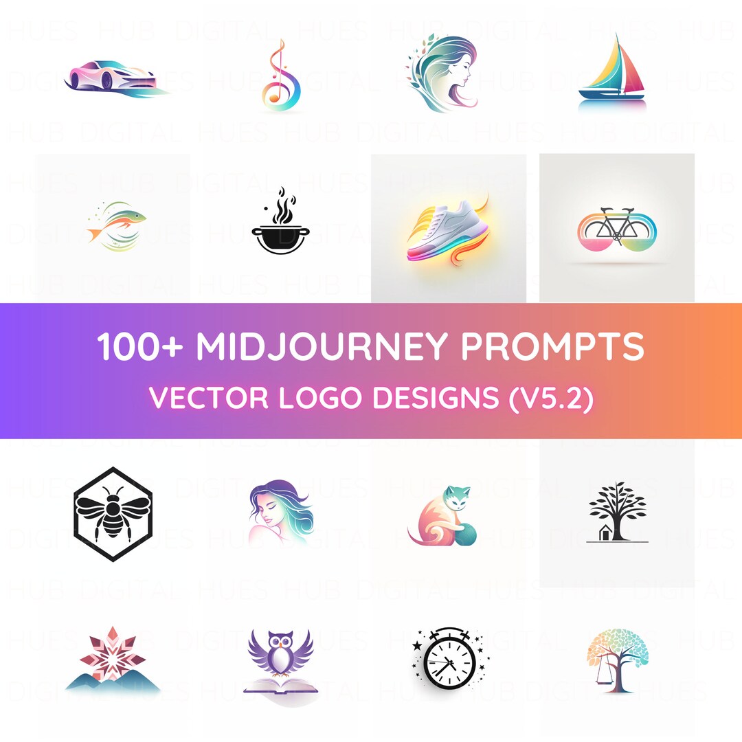 Midjourney Prompts Logo Design Vector Minimalist Stickers Easy ...