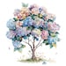 13 Hydrangea Flower Tree Clipart Bundle Watercolor Floral Tree Clipart ...