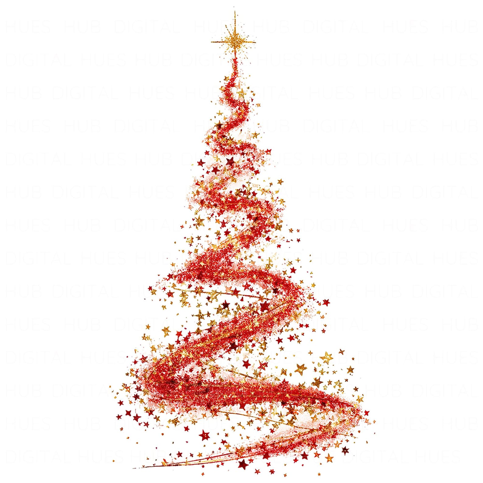 11 Sparkling Christmas Tree Clipart: Watercolor Elegant Holiday Tree ...