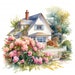 14 Floral Cottage Clipart Bundle Watercolor Cottage Garden Clipart High ...