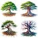 14 Ancient Tree Clipart Watercolor Old Tree Mythical Tree Tree of Life ...