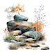15 Rock Garden Clipart Bundle Watercolor Rock Clipart Printable High ...