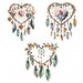11 Heart Dream Catcher Clipart Watercolor Floral Dream Catcher ...