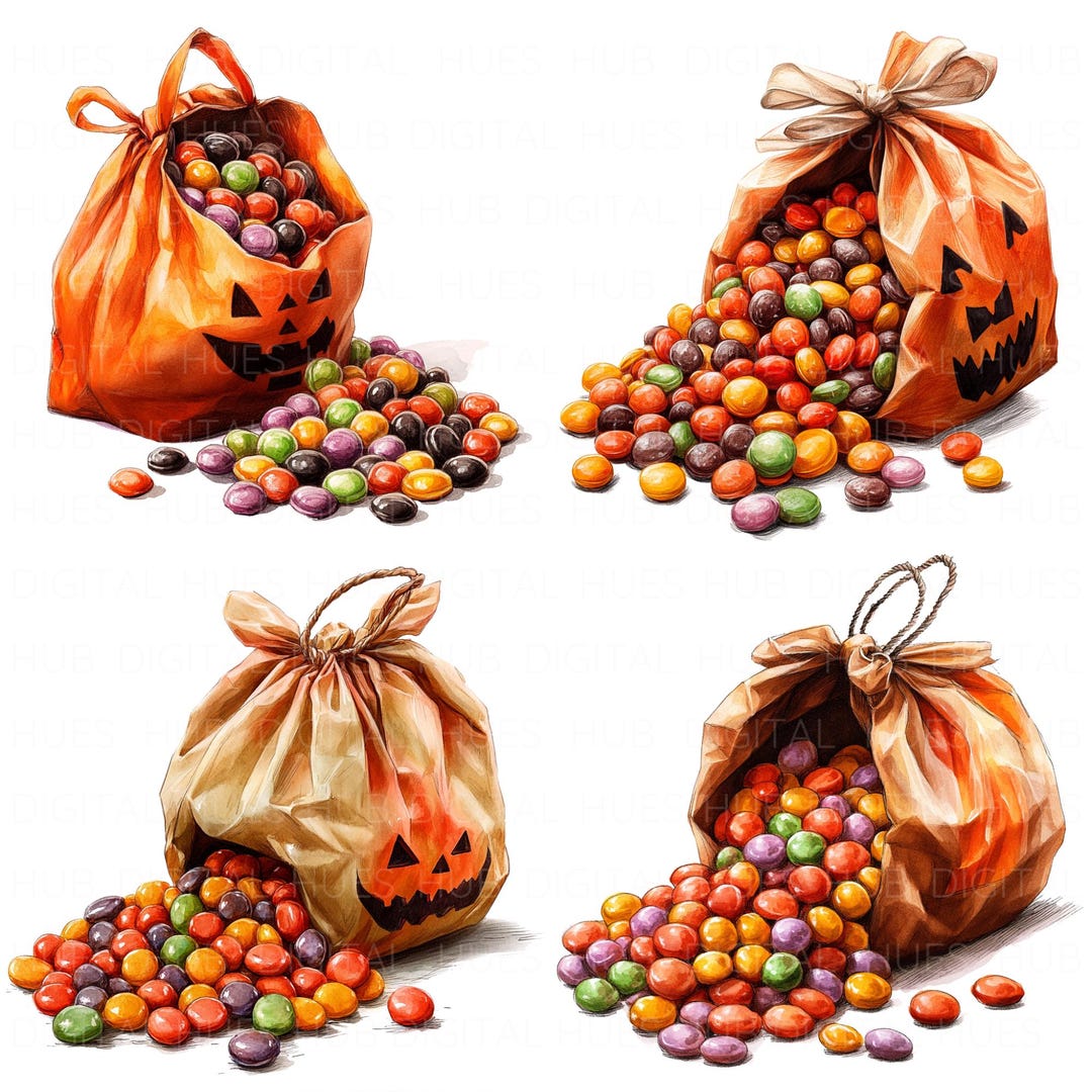 13 Halloween Candy Clipart Halloween Trick or Treats Halloween Sweet ...