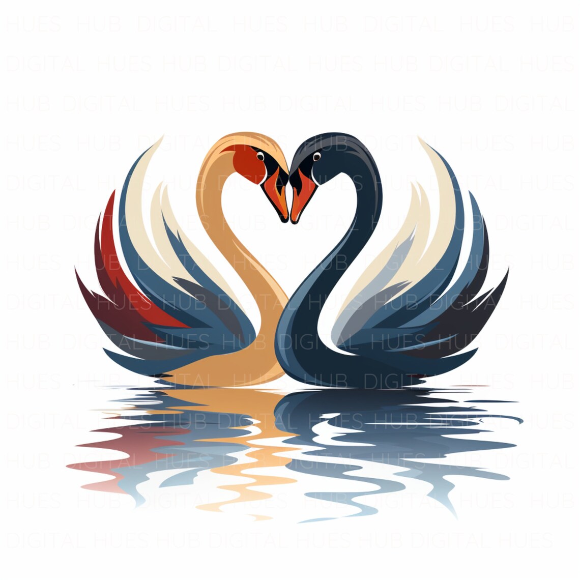 8 Swan Clipart Logo Clipart Printable High Quality JPEG for Paper Craft ...