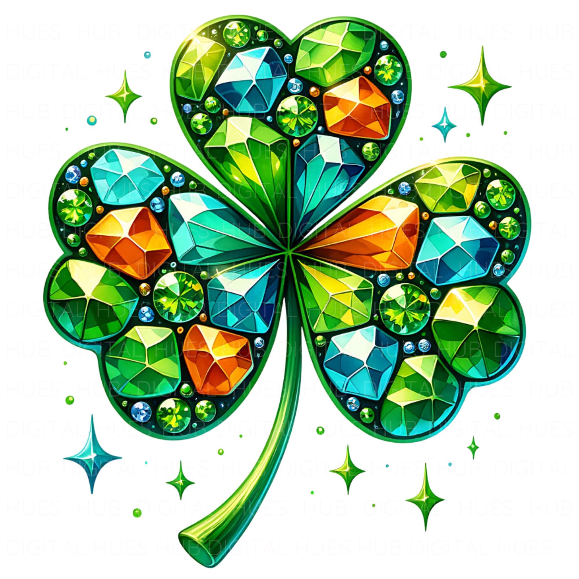 10 Lucky Shamrock Clipart: Watercolor Saint Patrick’s Day Spring Decor ...