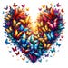14 Butterfly and Heart Clipart Watercolor Valentine Craft Kit Love ...