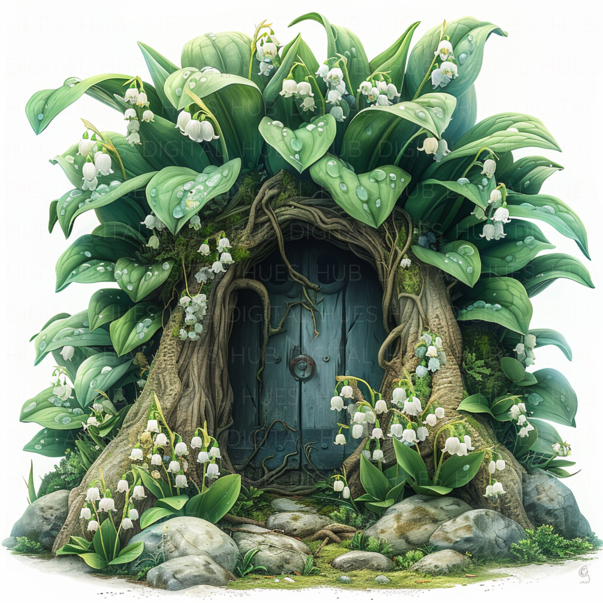 11 Secret Forest Door Clipart Bundle Watercolor Magic Door Clipart ...