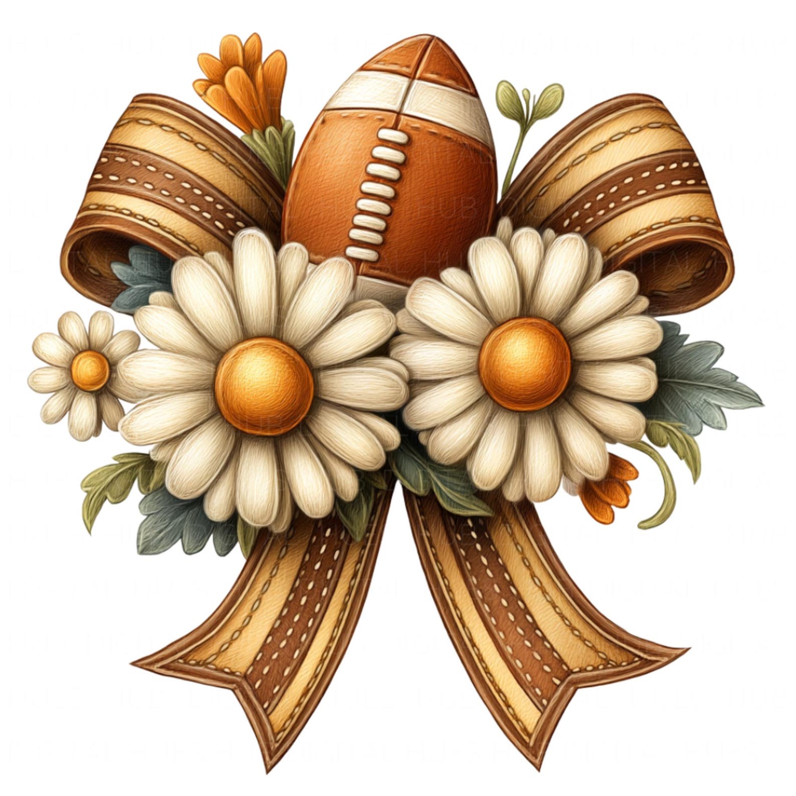 11 Football Bow Clipart Football Coquette Sports Ribbon Game Day Bow ...
