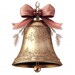 15 Pink Gold Christmas Bell Clipart Watercolor Festive Holiday ...