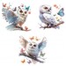 13 Owl and Butterfly Clipart Watercolor Nursery Owl Butterfly Clipart ...