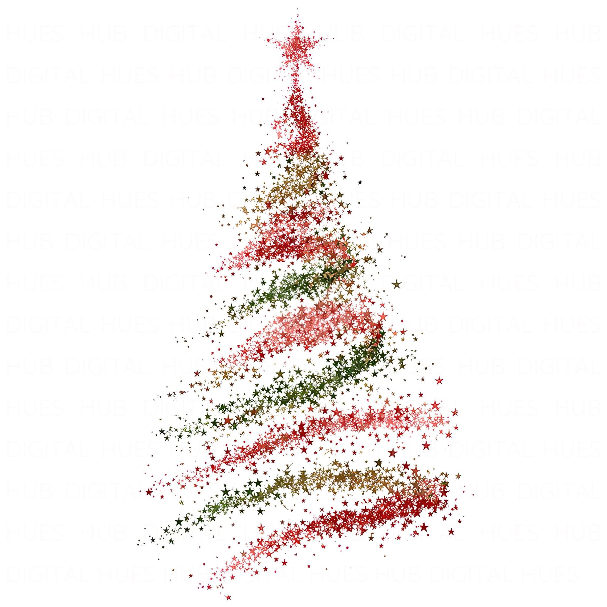 11 Sparkling Christmas Tree Clipart: Watercolor Elegant Holiday Tree ...