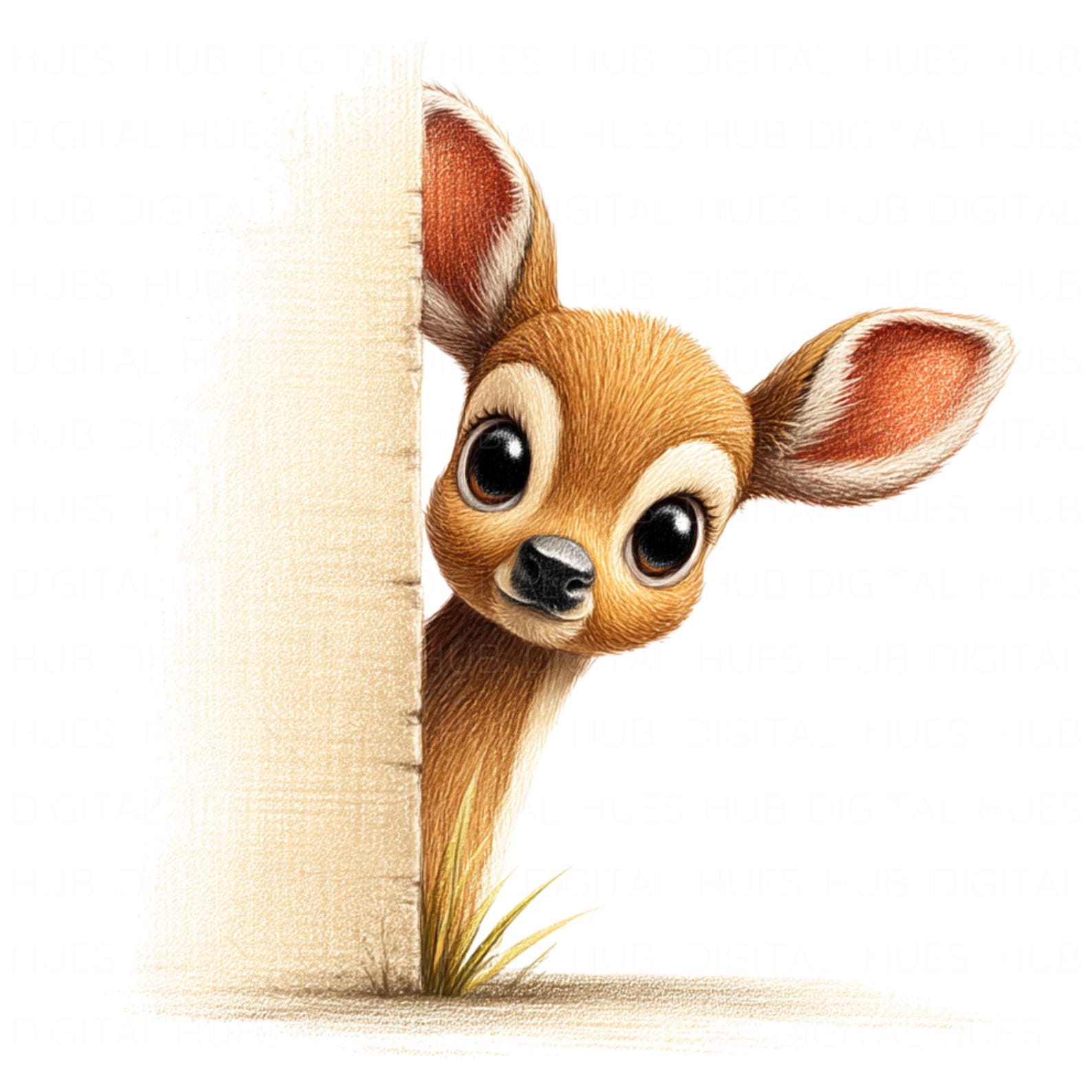 16 Cute Animal Peeking Clipart Watercolor Humorous Animal Quirky Animal ...