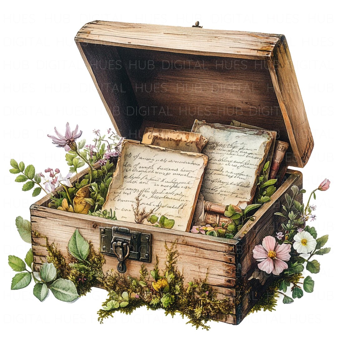 16 Old Wooden Box Letters Clipart Watercolor Old Vintage Letters ...