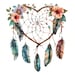 11 Heart Dream Catcher Clipart Watercolor Floral Dream Catcher ...