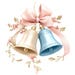 10 Pastel Christmas Bell Clipart Watercolor Festive Holiday Printable ...