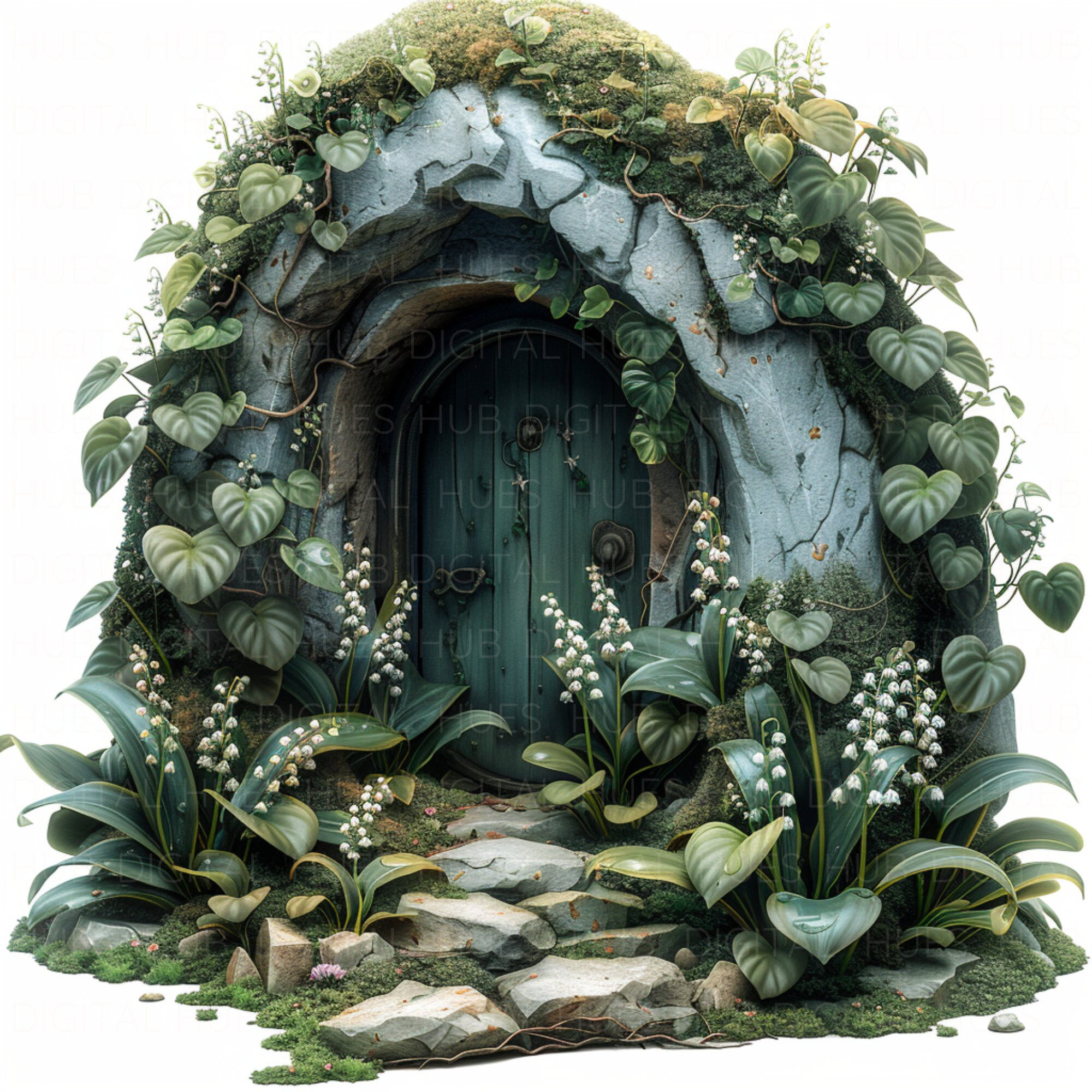 11 Secret Forest Door Clipart Bundle Watercolor Magic Door Clipart ...