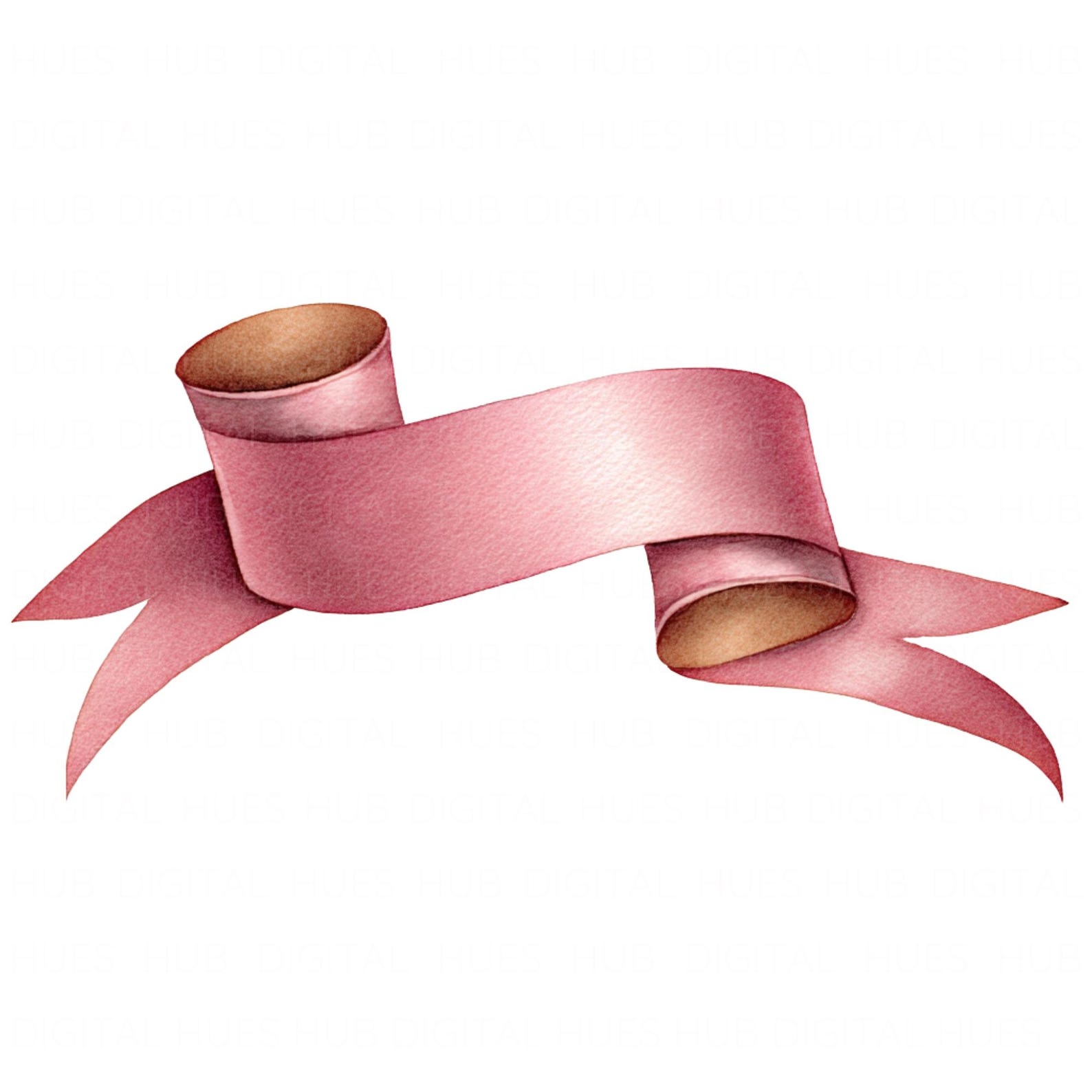 11 Watercolor Pink Ribbon Banner Clipart Baby Shower Ribbon Banner ...