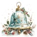 10 Christmas Bell in Snow Clipart Watercolor Holiday Graphics Printable ...