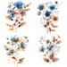 18 Dry Forget Me Not Flower Clipart Bundle Watercolor Blue Flower ...