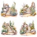 17 Stone Path Clipart Bundle Watercolor Stone Stairs With Plants ...