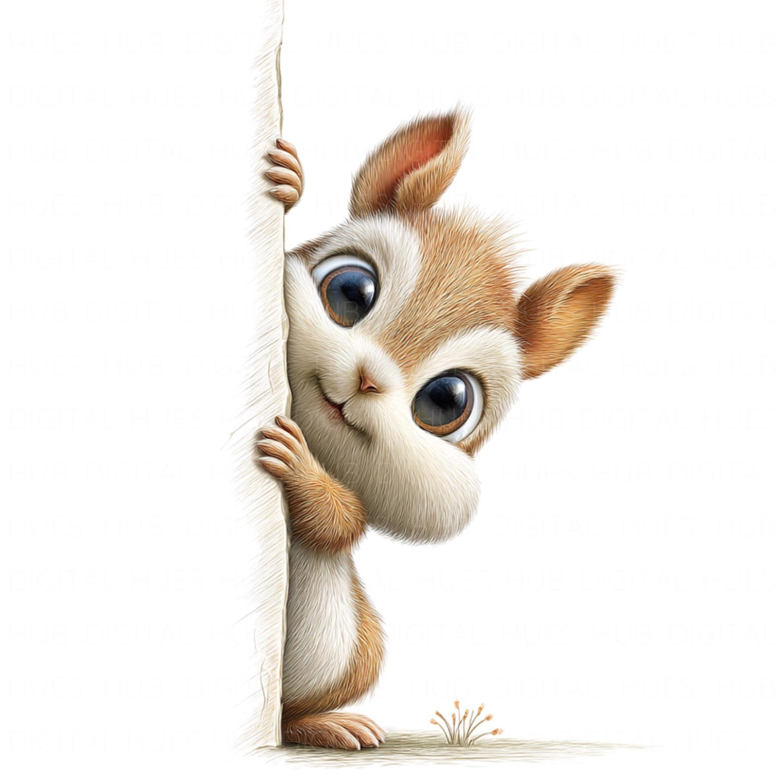 16 Cute Animal Peeking Clipart Watercolor Humorous Animal Quirky Animal ...