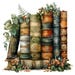 20 Magic Book Clipart Watercolor Old Rustic Book Pile Fantasy Clipart ...