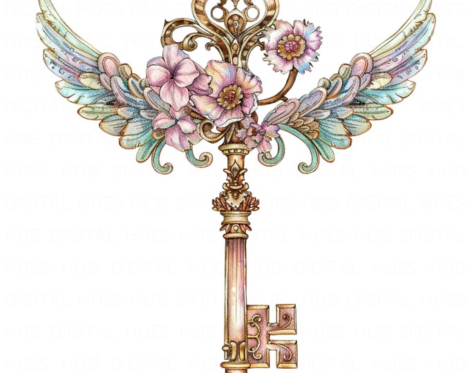 Magic Key Clipart Fantasy Clipart Witchy PNG Fairy Clipart Fantasy Art ...