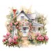 14 Floral Cottage Clipart Bundle Watercolor Cottage Garden Clipart High ...