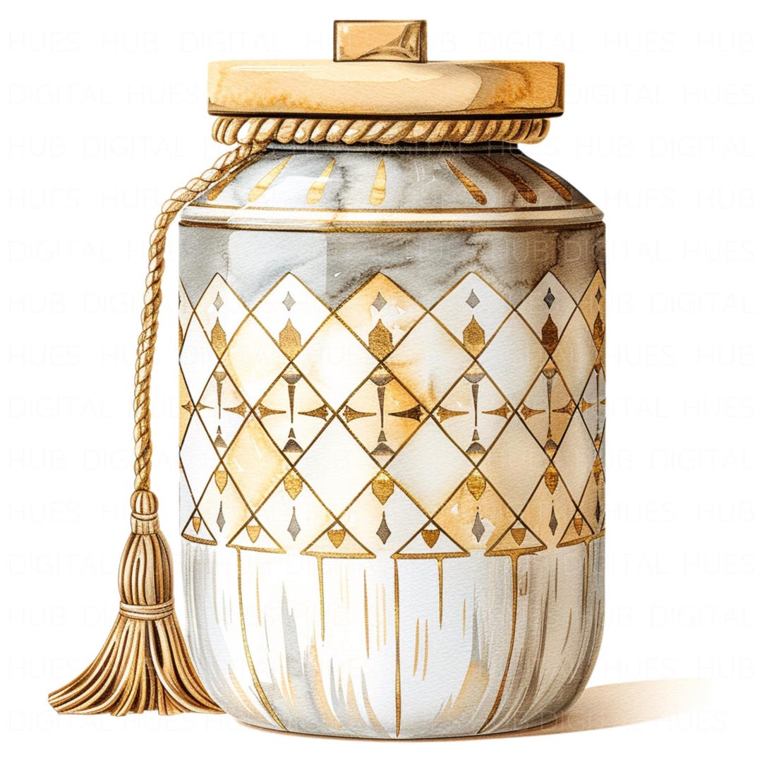 12 Cute Cookie Jar Clipart Watercolor Candy Jar Clipart Printable High ...