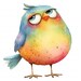 16 Cute Whimsical Bird Clipart Watercolor Funny Bird Art Printable High ...