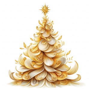 14 White Christmas Tree Clipart Watercolor Magical Christmas Winter ...