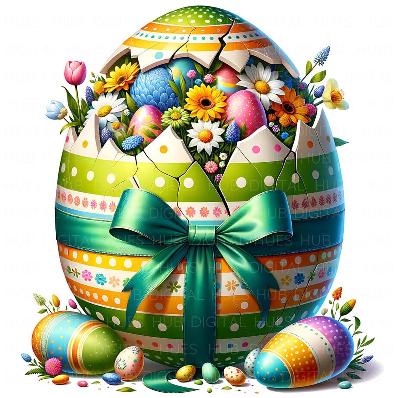 20 Easter Egg Hunt Clipart: Watercolor Happy Easter Graphics JPEG ...