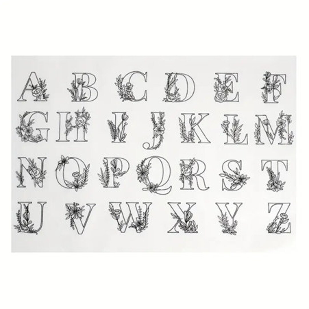 Letter STICK AND STITCH Wash-away Embroidery Stabiliser Flowers ...