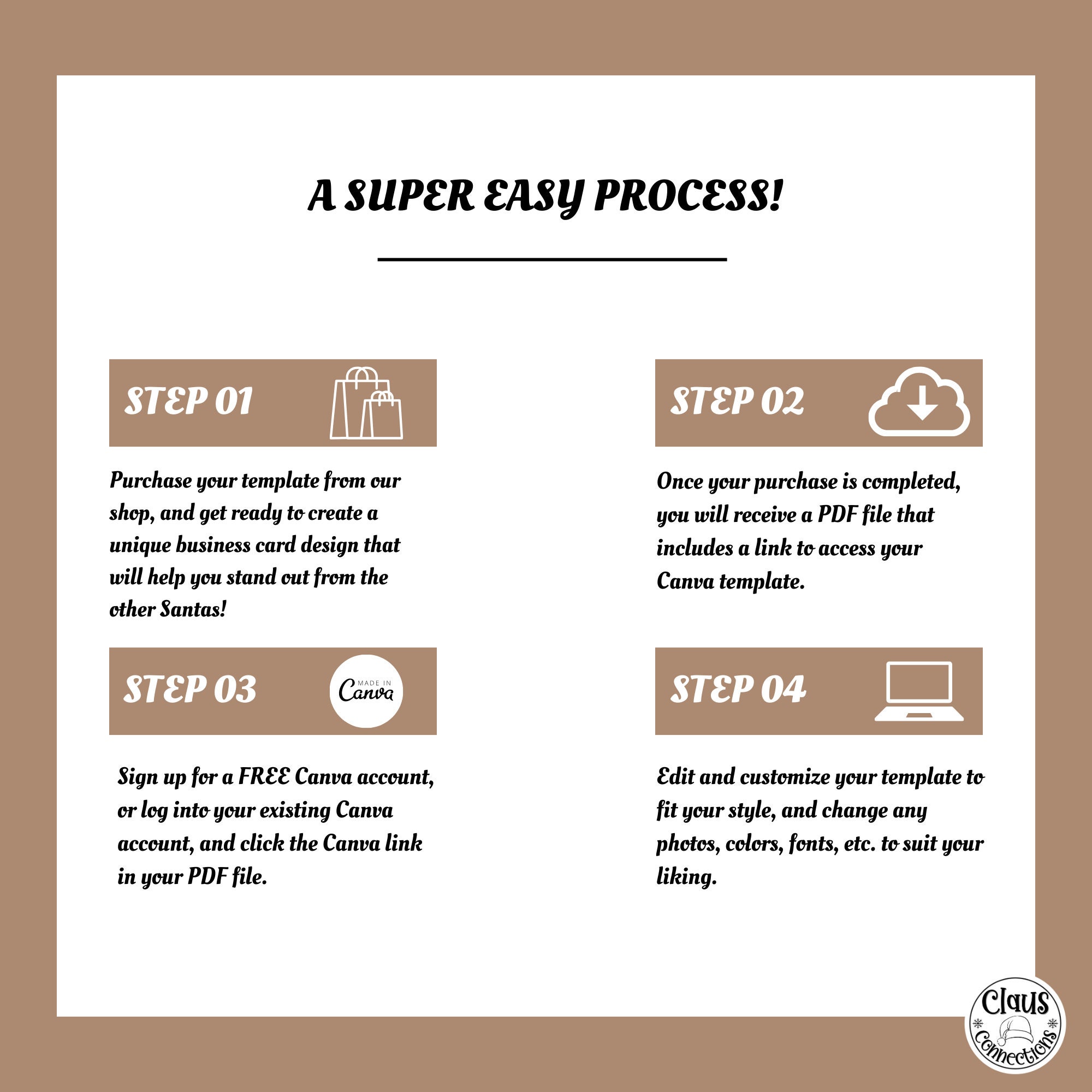 Santa or Mrs. Claus Invoice Canva Template - Etsy