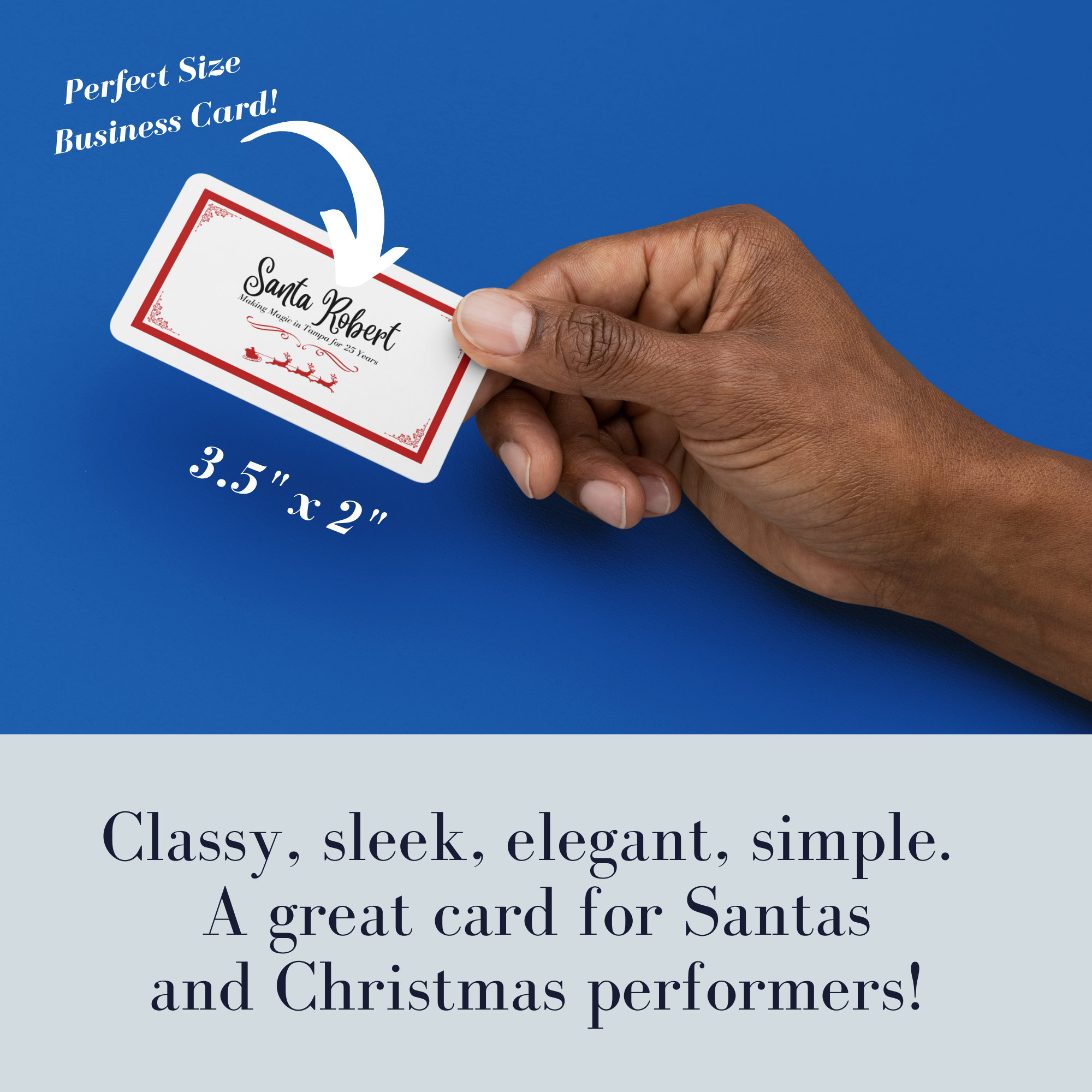 Elegant Red Santa Business Card Two-sided - Etsy