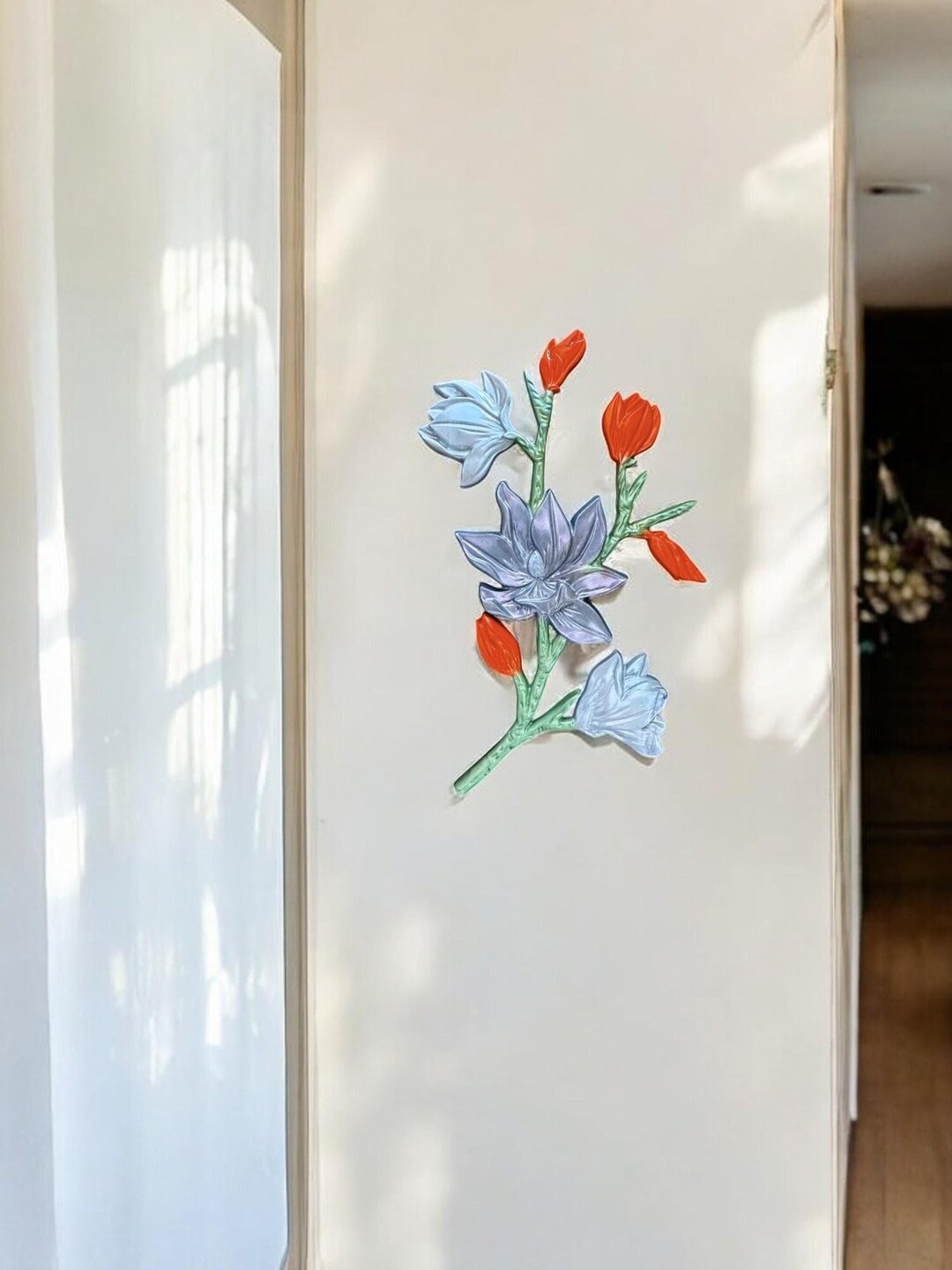 Epoxy Resin Flower Stem Wall Decor | Housewarming Gift - Etsy