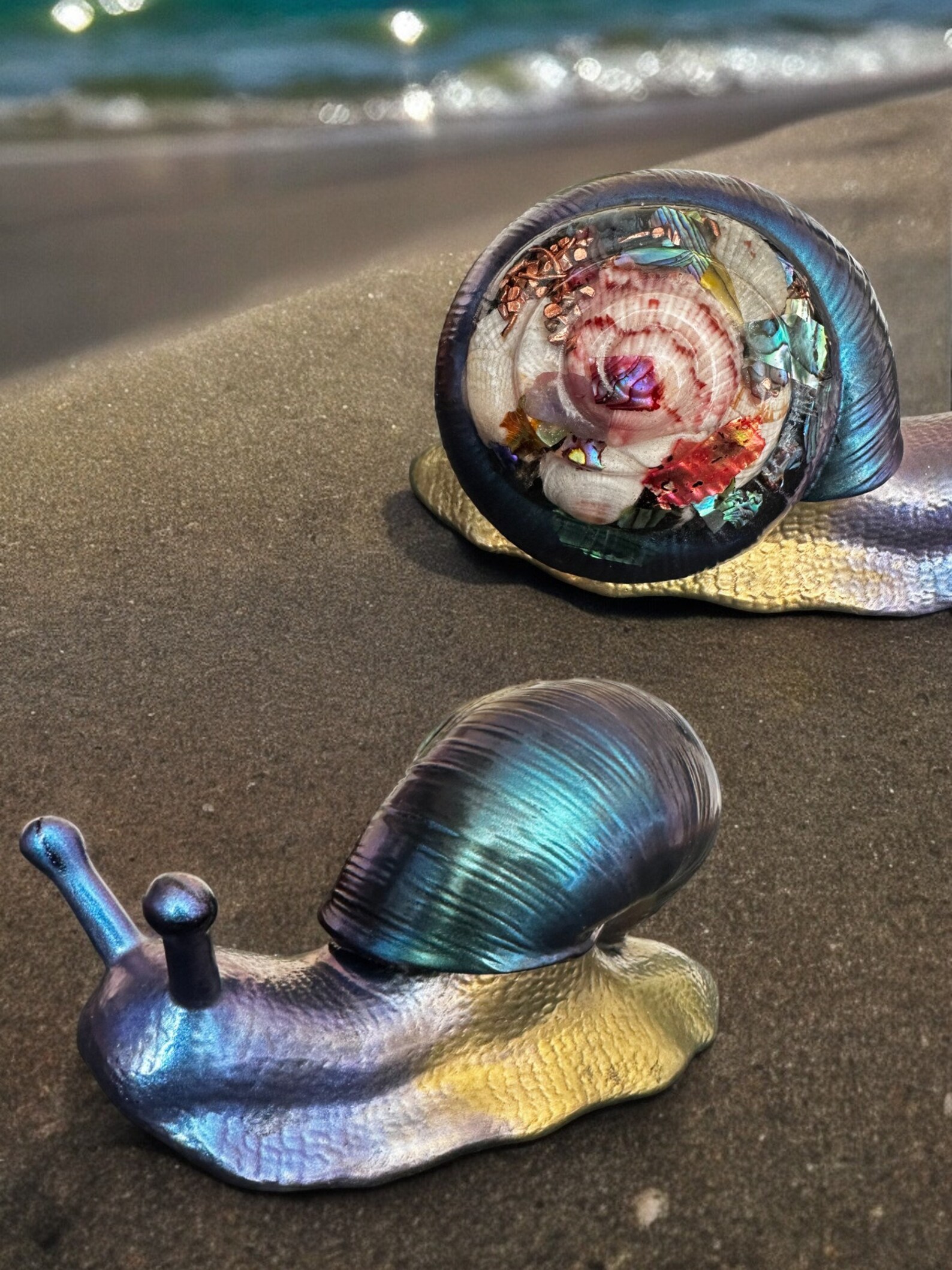 Resin Snail With a Seashell Body | Great Gift | Birthday | Housewarming ...
