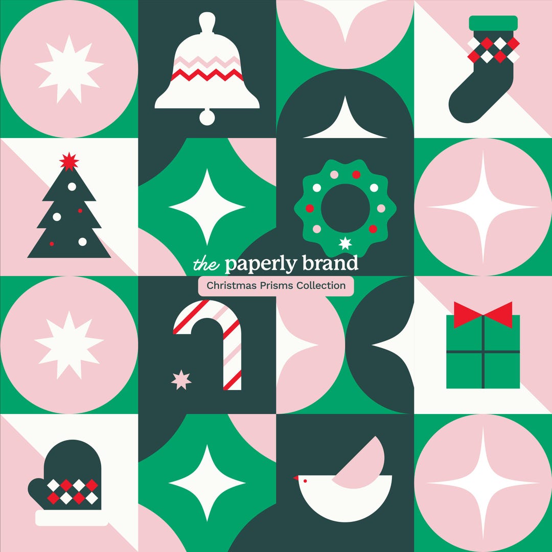 Geometric Christmas Vector Bundle, Christmas SVG, Christmas Clipart ...