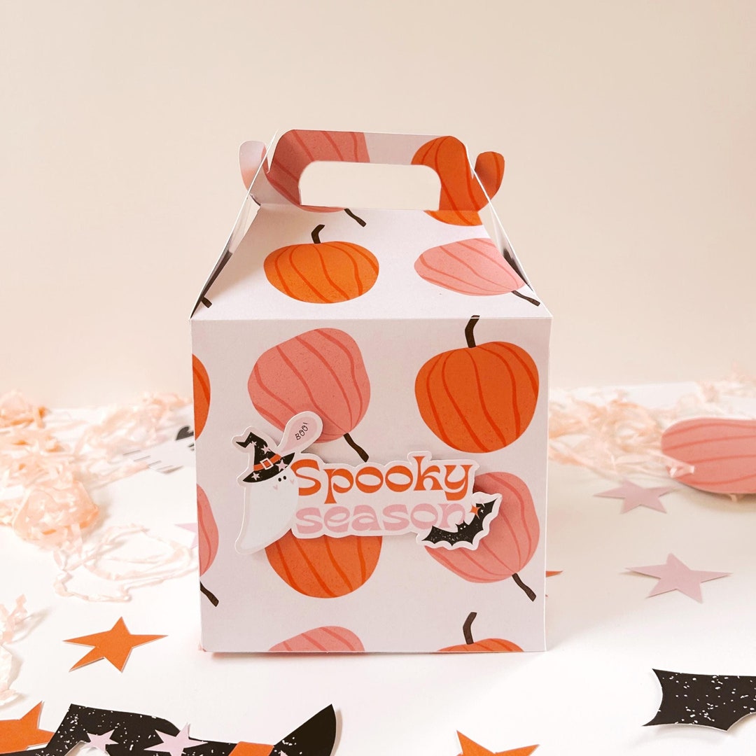 Printable Halloween Treat Box Templates, Party Gift Box, Halloween ...