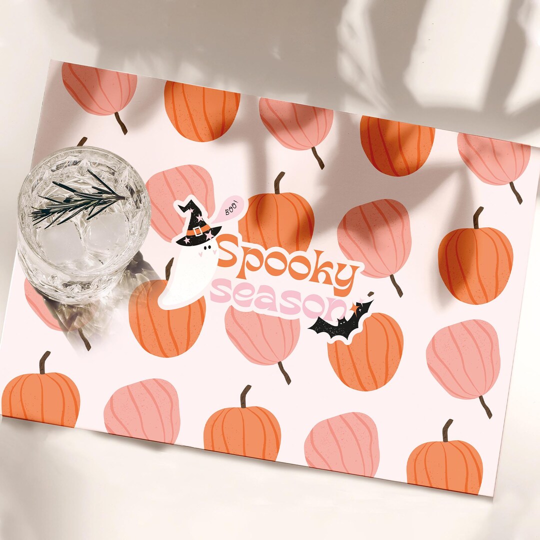 Printable Pumpkin Placemat, Halloween Placemat, Halloween Party, Party ...