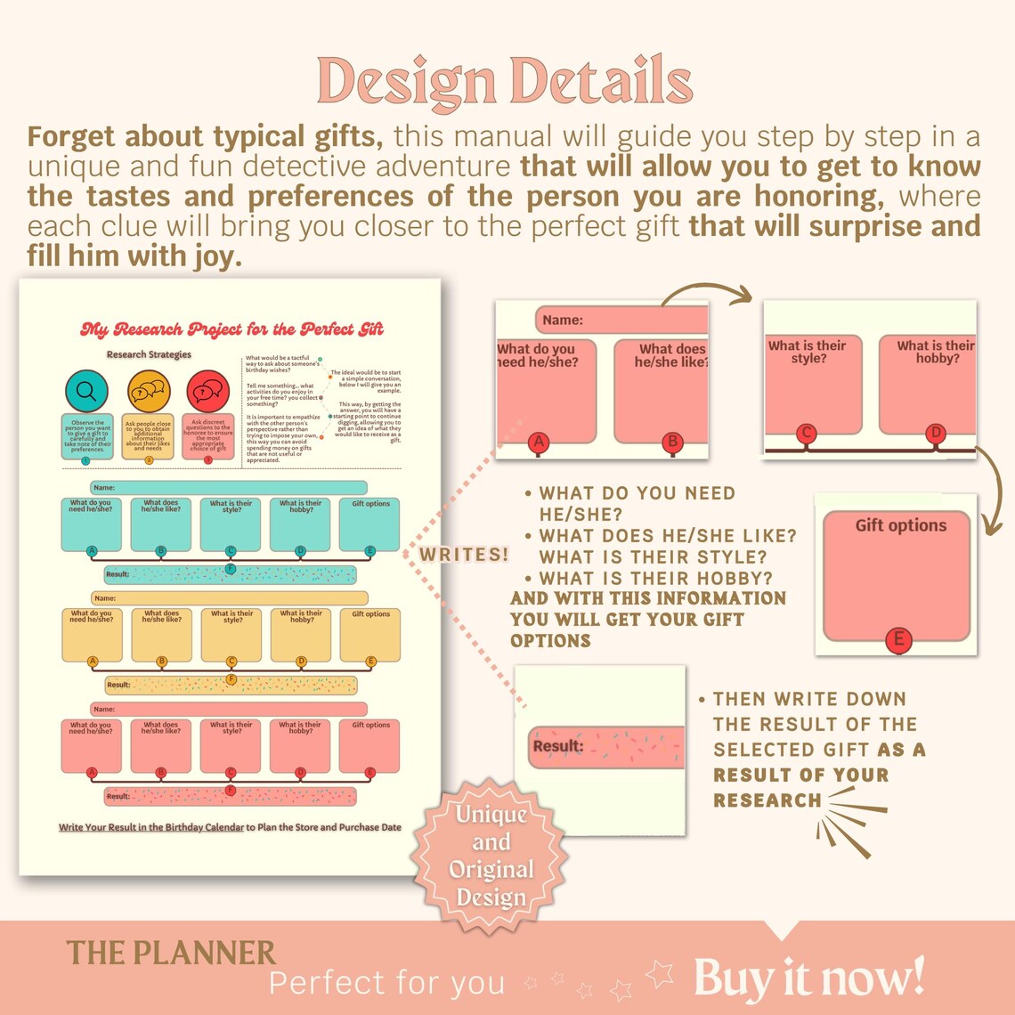 Printable Birthday Planner: Perpetual Calendar, Ideal for Gift Ideas ...