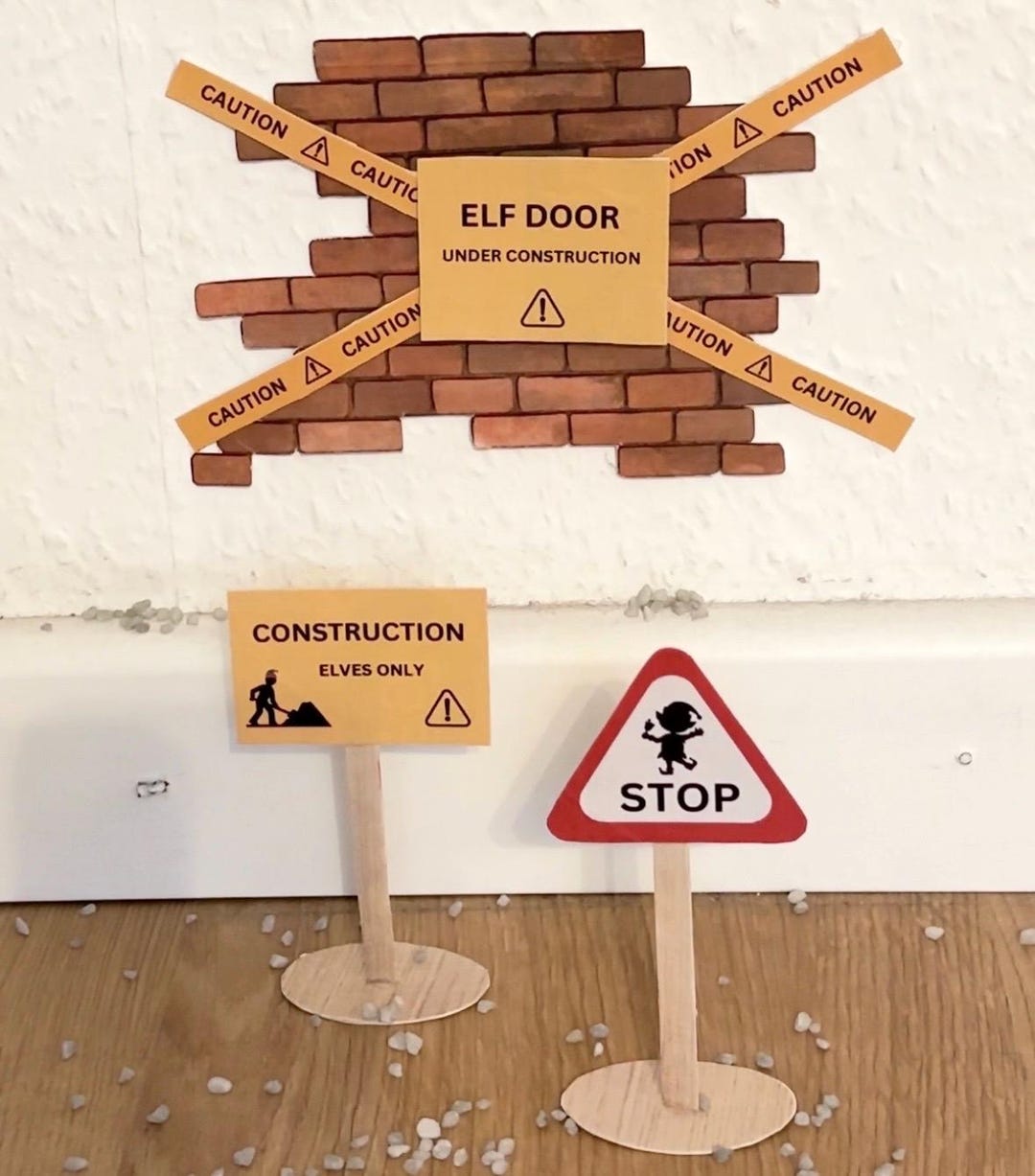 Elf Door Printable: Gnome Construction Site for Christmas (digital ...