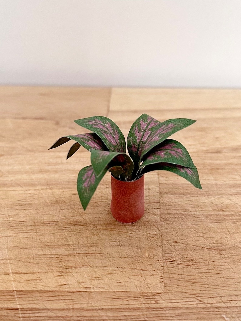 Dollhouse Printables 1:6 Miniature Paper Plants and Pots (digital ...