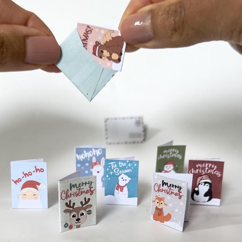 Dollhouse Printables: Miniature Christmas Cards and Envelopes digital ...